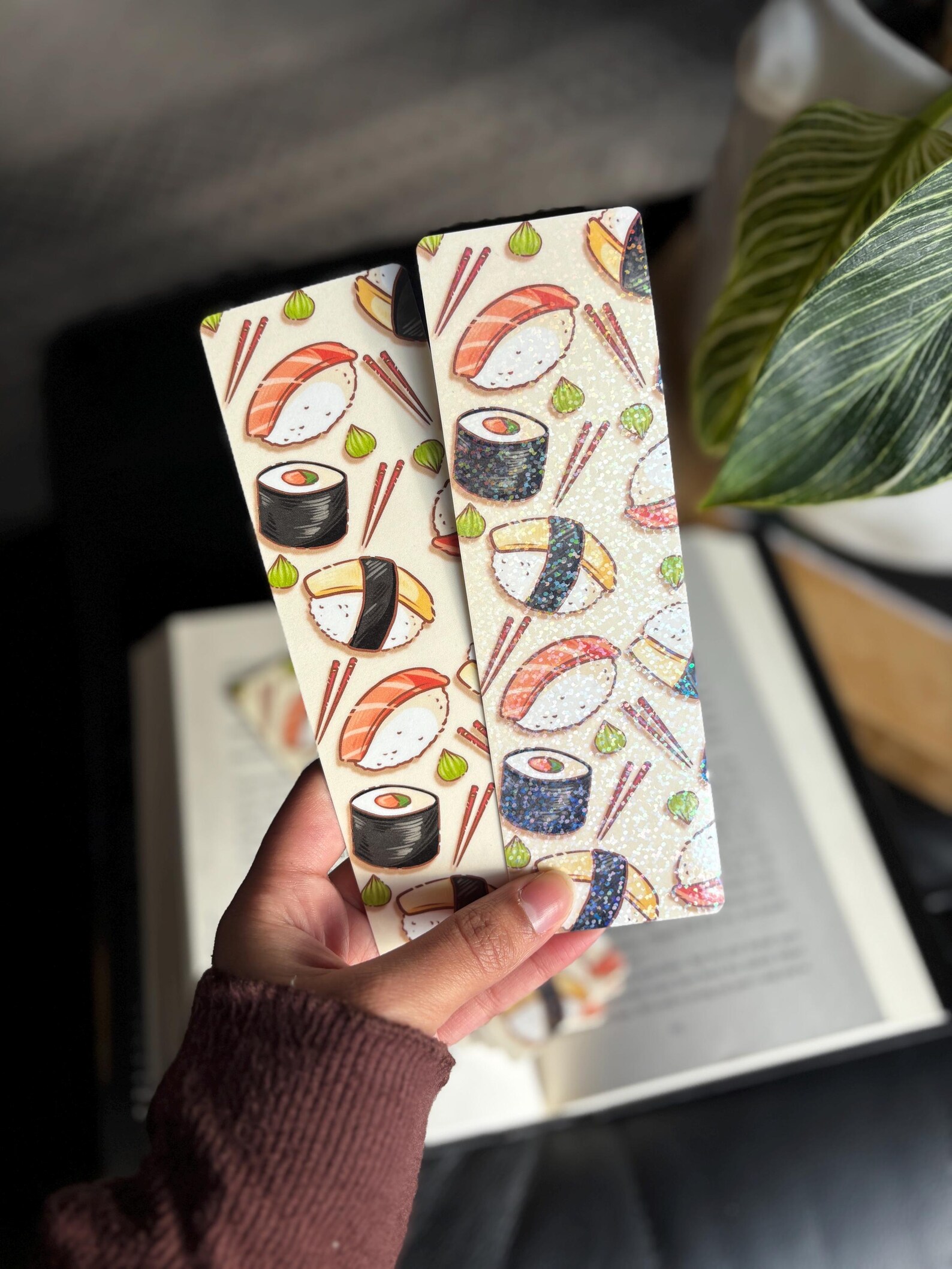 Handcrafted Sushi Bookmark – Hand-drawn With Sushi Rolls, Salmon ...