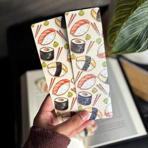 Handcrafted Sushi Bookmark – Hand-drawn With Sushi Rolls, Salmon ...