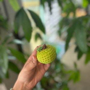 Airbrushed Crochet Apple Keychain, Handmade Charm - Etsy