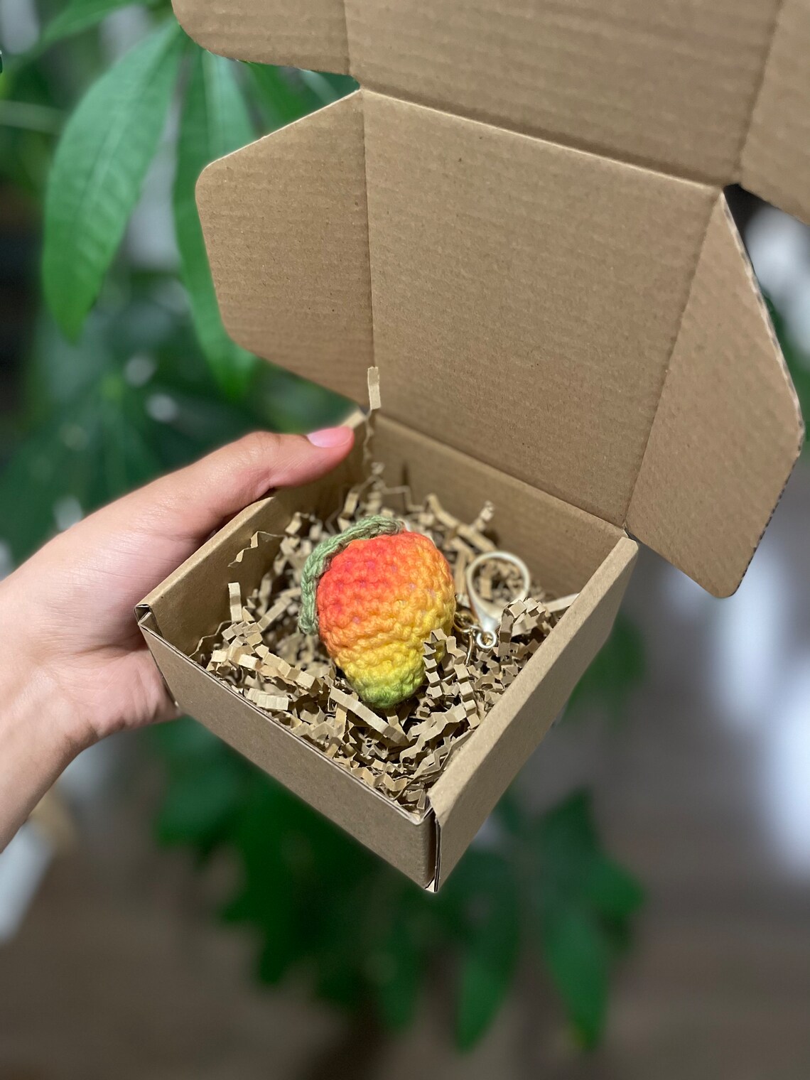 Crocheted Mango Keychain Cute Charm Handmade Gift - Etsy