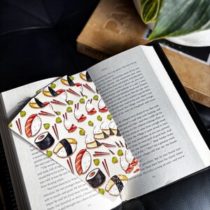 Handcrafted Sushi Bookmark – Hand-drawn With Sushi Rolls, Salmon ...