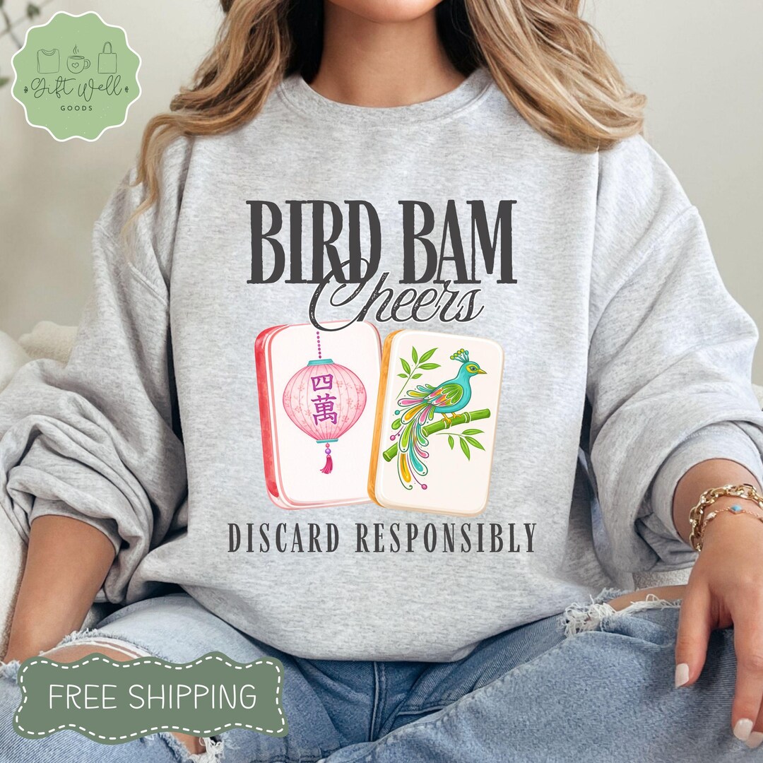 Bird Bam Cheers Mahjong Sweatshirt | Crewneck | Comfort Colors ...