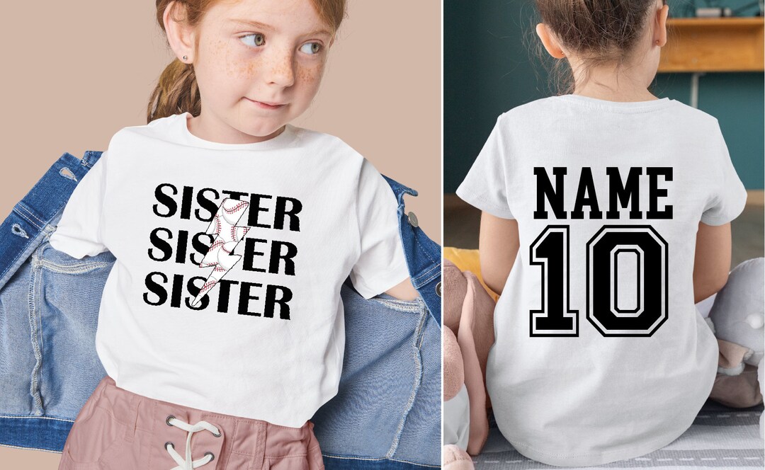 Custom Baseball Sister Shirt, Custom Sister Baseball Shirt, Custom ...