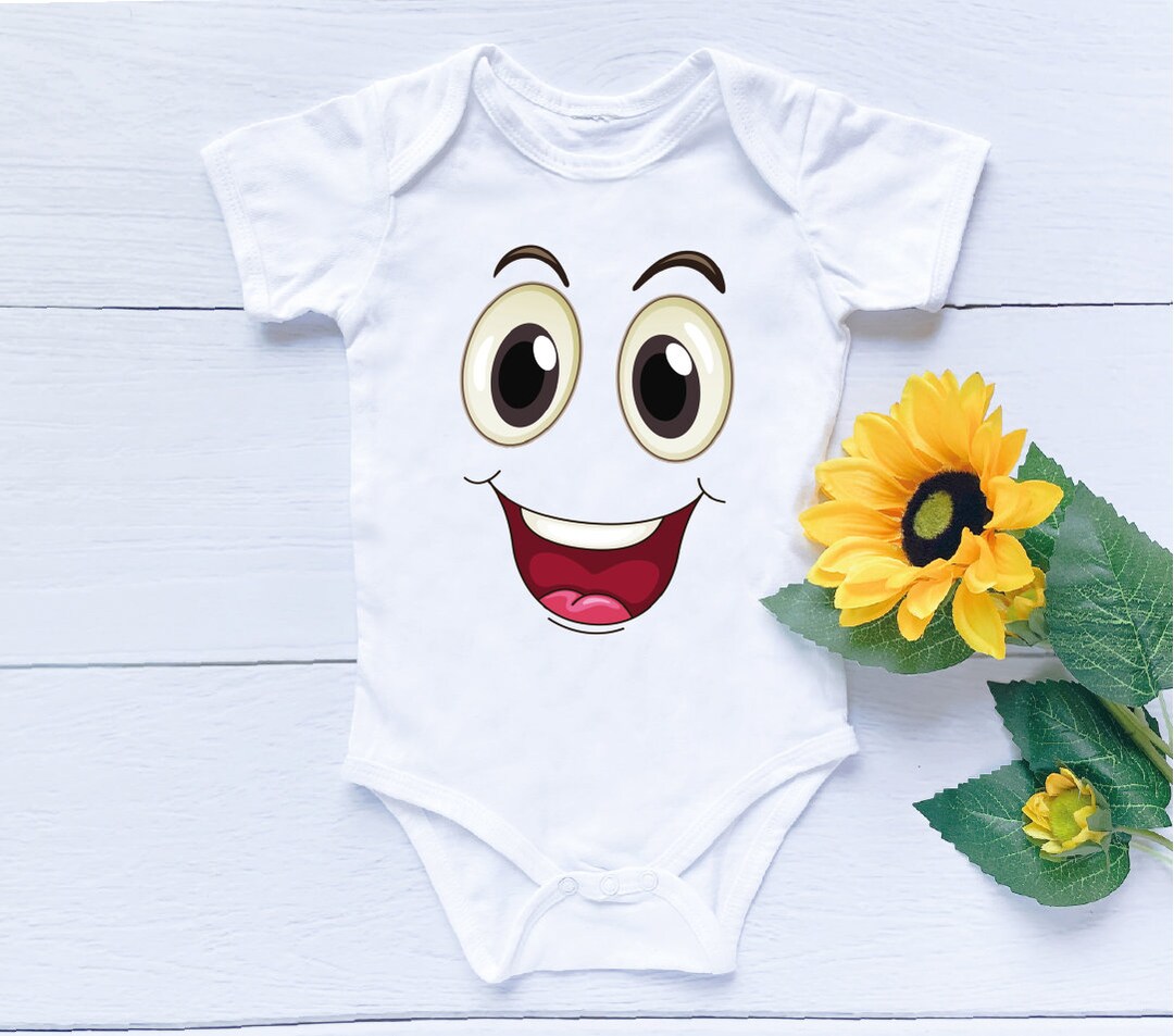 Smiley Face Baby Bodysuit, Smiley Face Toddler Shirt, Cute Baby Clothes ...