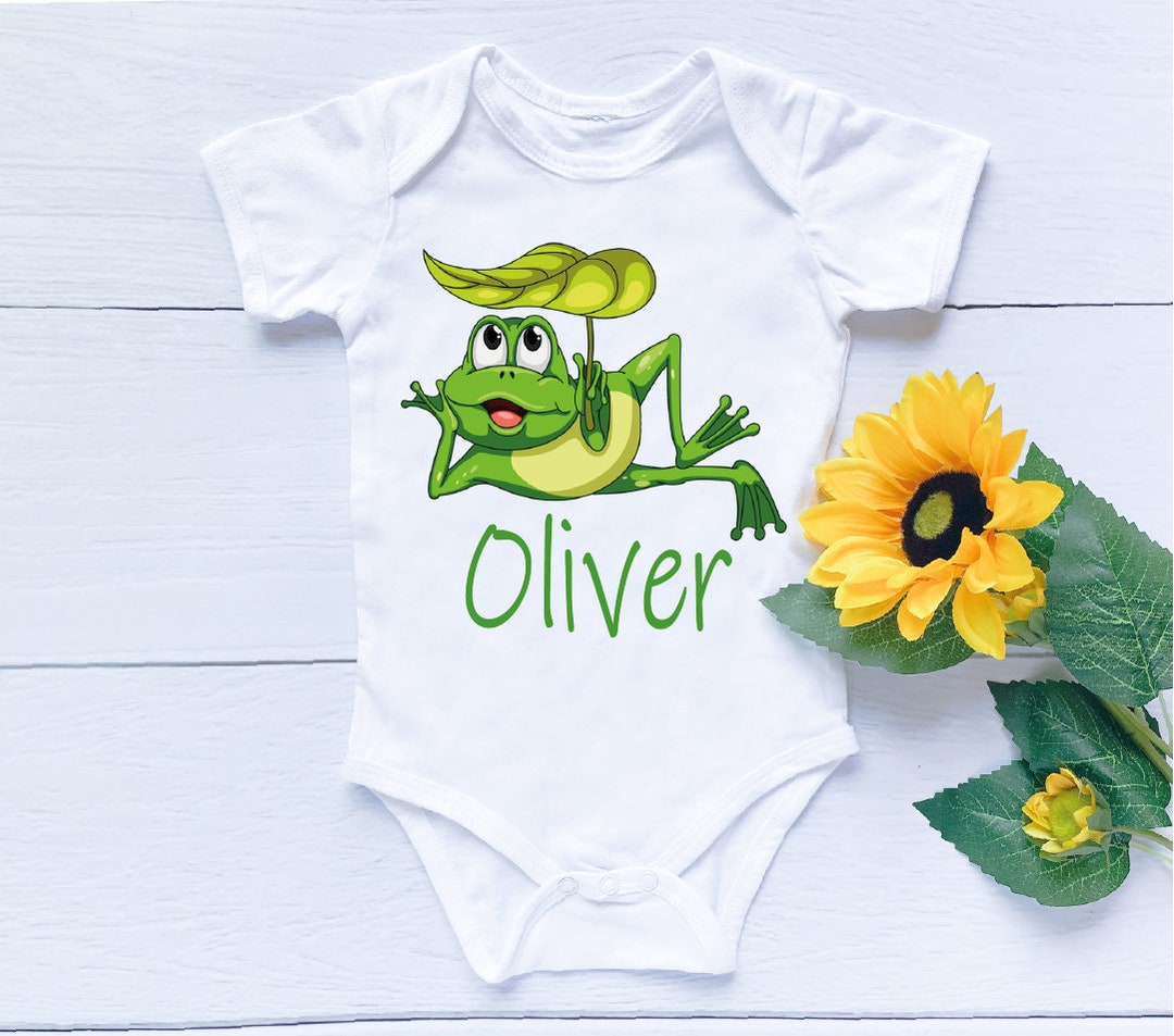 Custom Frog Bodysuit, Frog Bodysuit, Frog Baby Clothes, Animal Baby ...