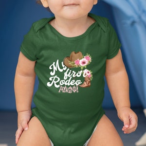 Custom My First Rodeo Girl Bodysuit, Horse Rodeo Toddler Shirt ...