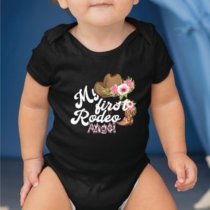 Custom My First Rodeo Girl Bodysuit, Horse Rodeo Toddler Shirt ...