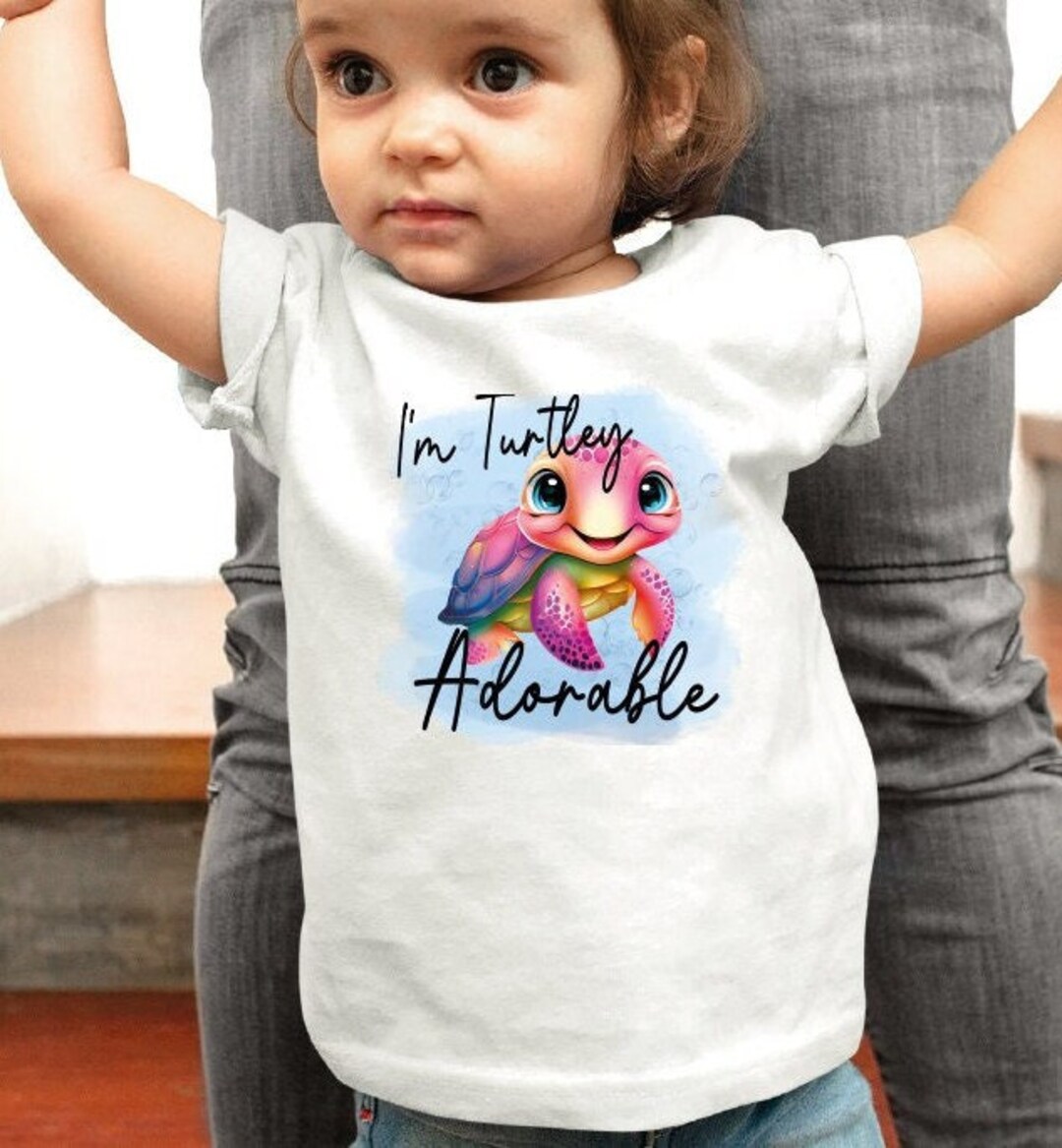 I'm Turtley Adorable Baby Shirt, Cute Turtle Bodysuit, Baby Girl Turtle Clothes, TB344 - Etsy