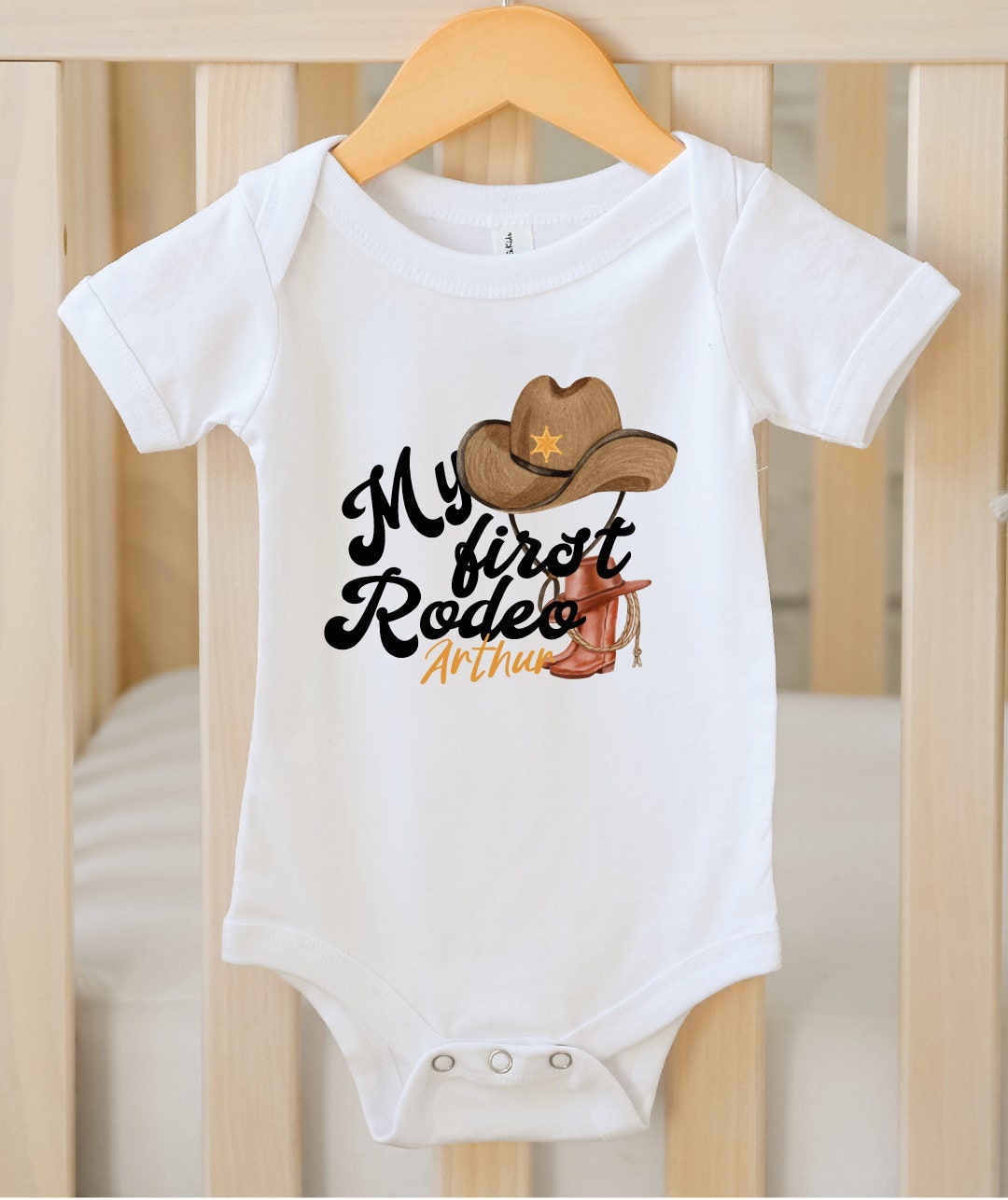 Custom My First Rodeo Boy Bodysuit, Cowboy Rodeo Toddler Shirt ...