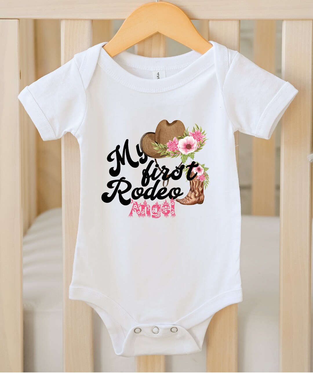 Custom My First Rodeo Girl Bodysuit, Horse Rodeo Toddler Shirt ...
