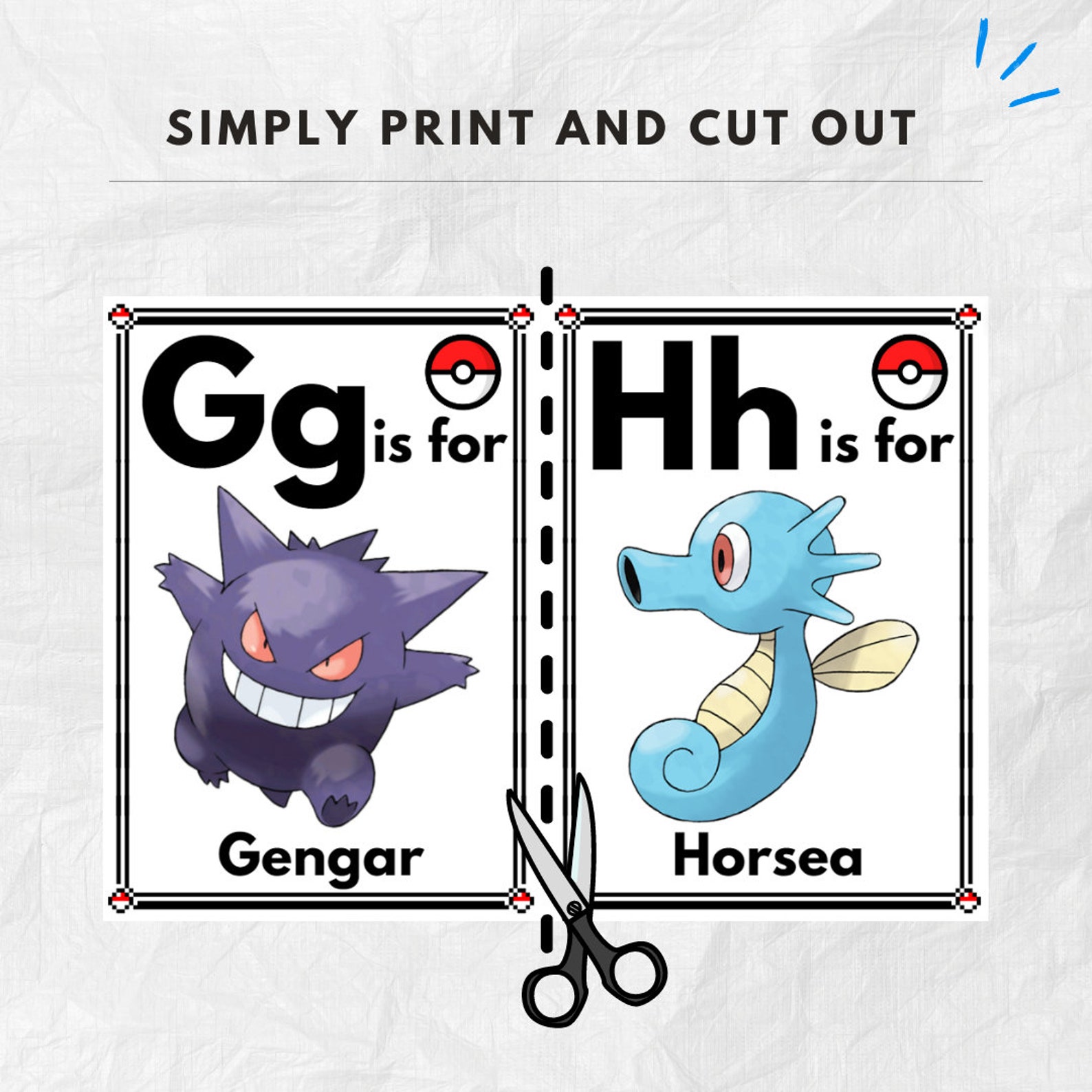 Pokemon Flash Cards, Printable, ABC Flash Cards, Pokemon, Monetsorri ...
