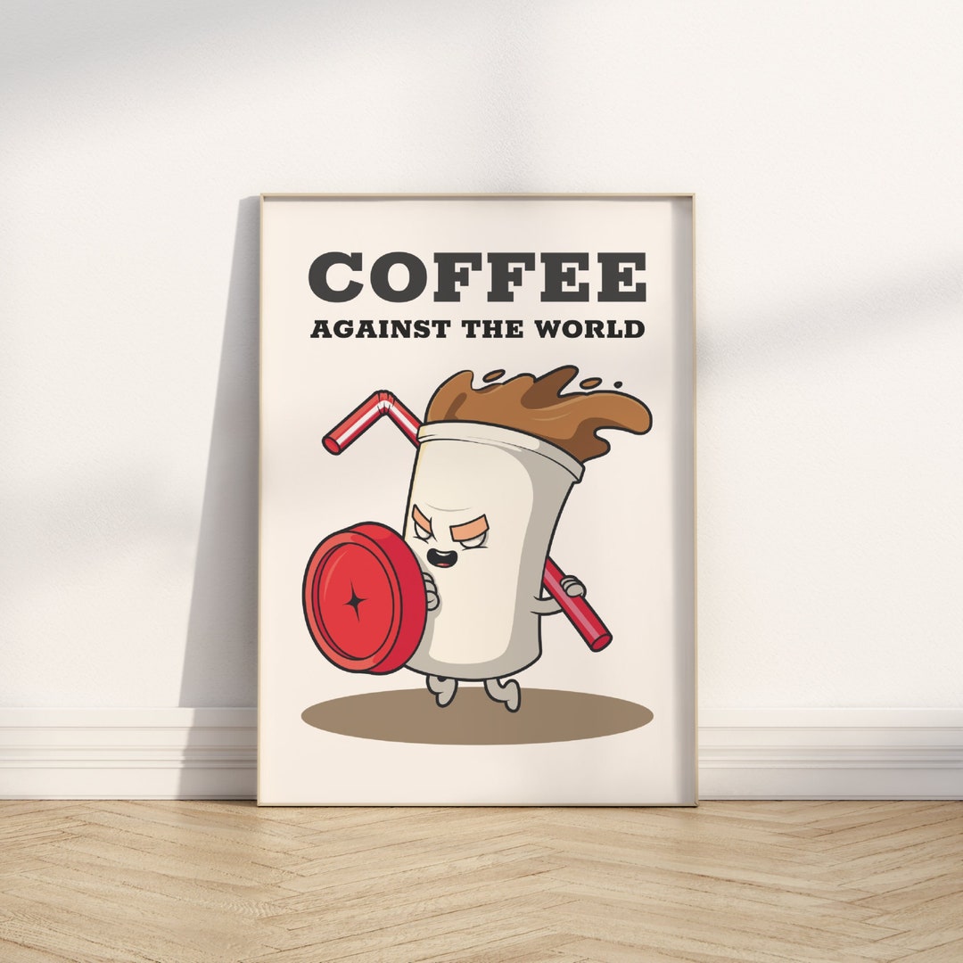 Modern Kitchen Poster, Funny Kitchen Print, Funny Coffee Poster, Cute ...
