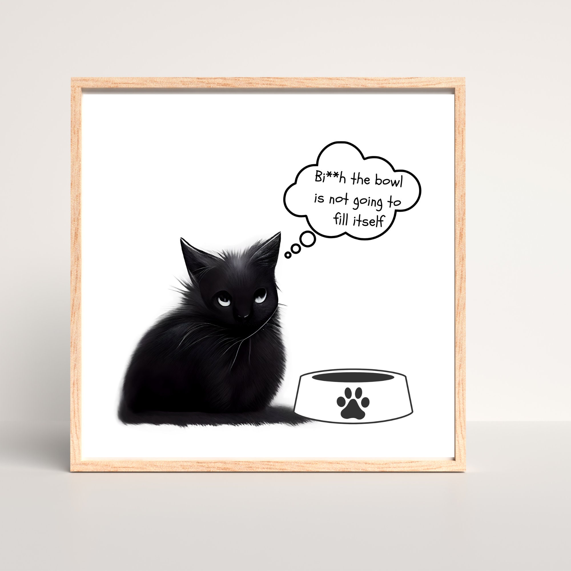 SET of 3 Rude Cats Poster Funny Cat Poster Modern Home Decor - Etsy