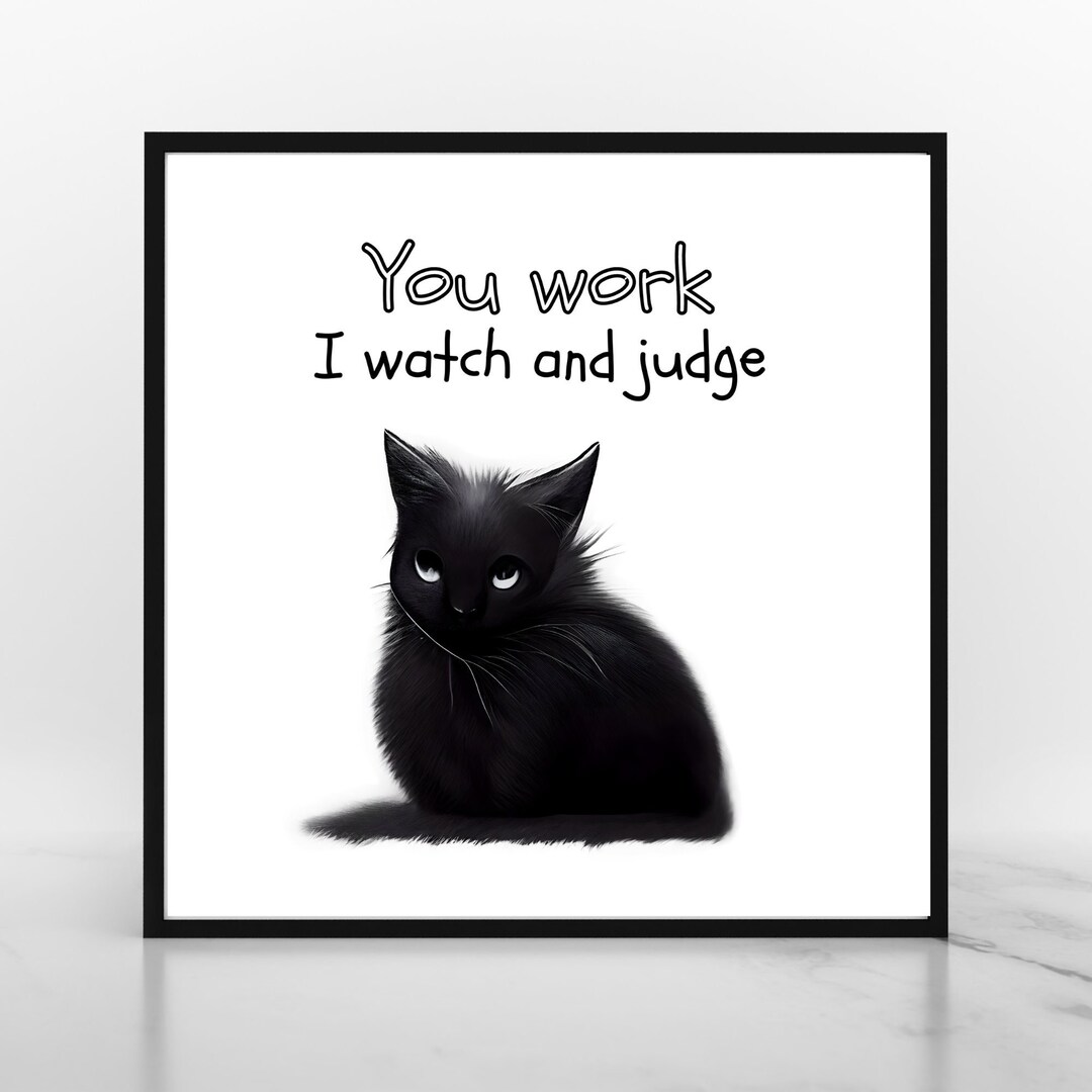 SET of 3 Rude Cats Poster Funny Cat Poster Modern Home Decor - Etsy