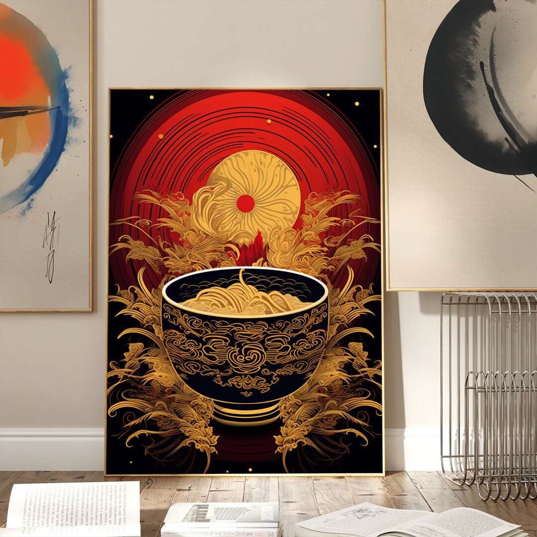 Extravagant Ukiyo-e Ramen Art Print, Japanese Cuisine Wall Decor, Traditional Japanese Print ...