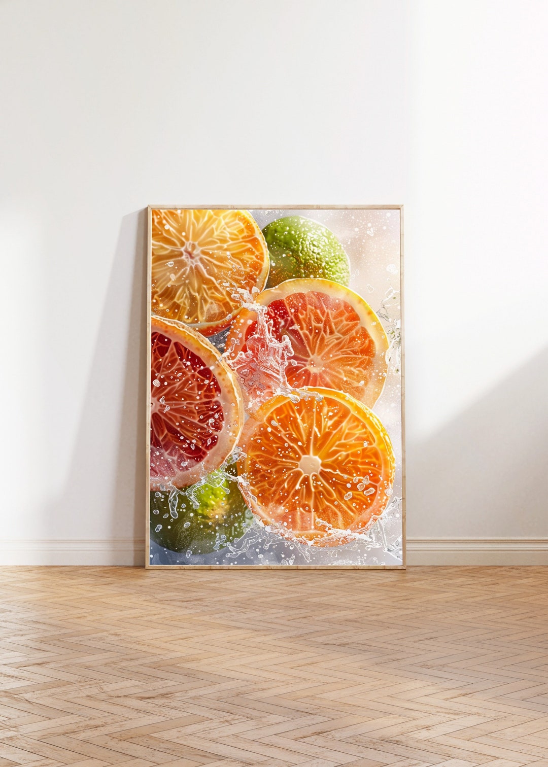 Citrus Splash Kitchen Wall Art, Vibrant Citrus Fruit Prints, Fresh ...