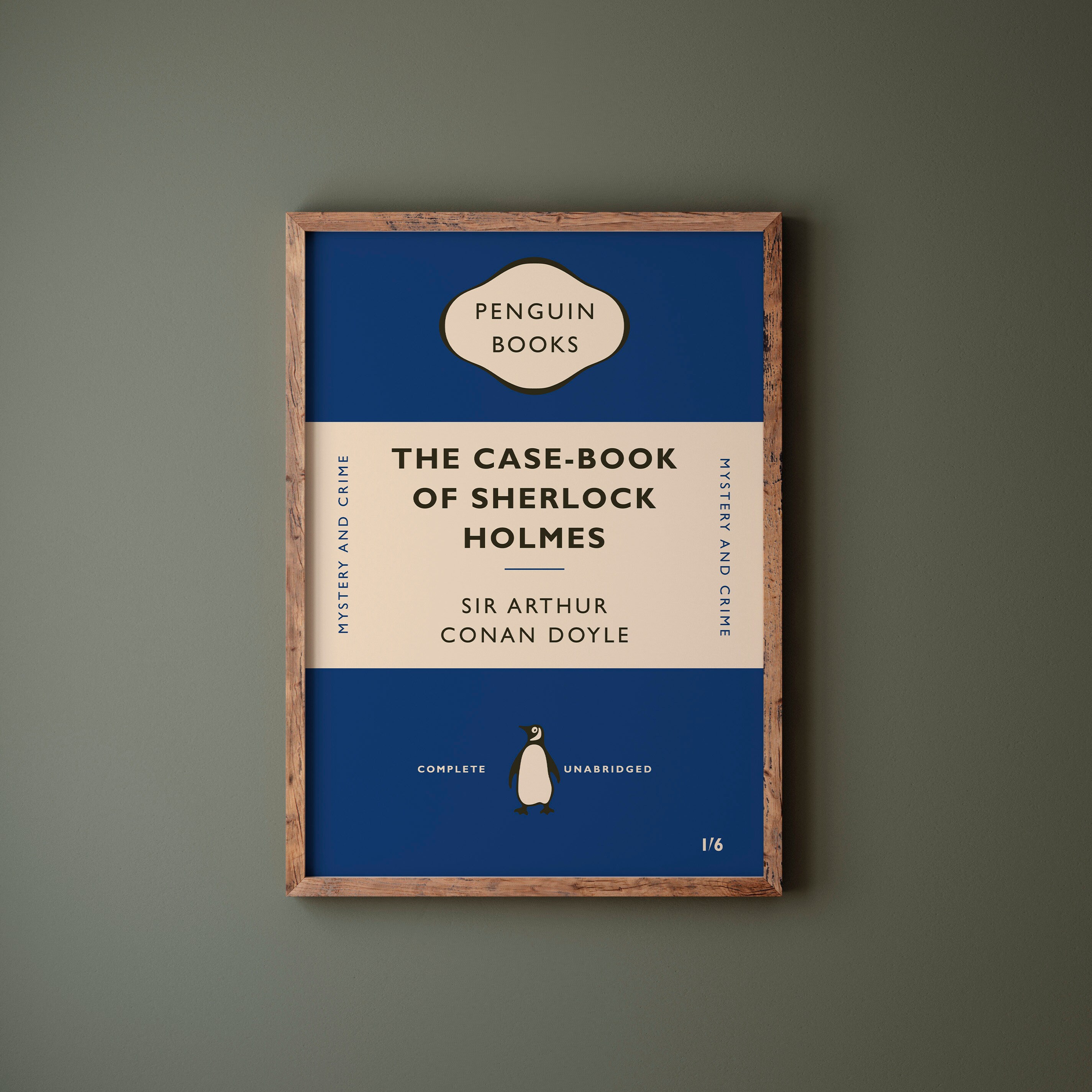 Penguin Vintage Style Book Cover Art Print Retro, Bohemian, Boho ...