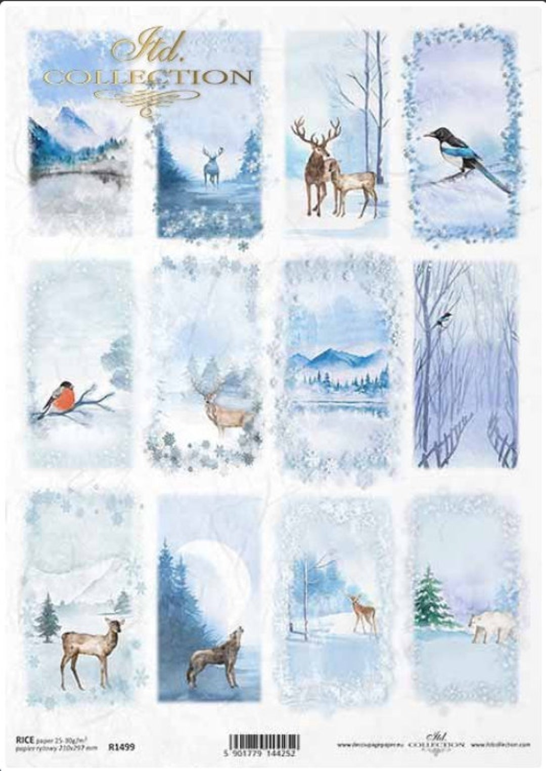 Christmas Rice Paper Decoupage A4 R 1499 - Etsy