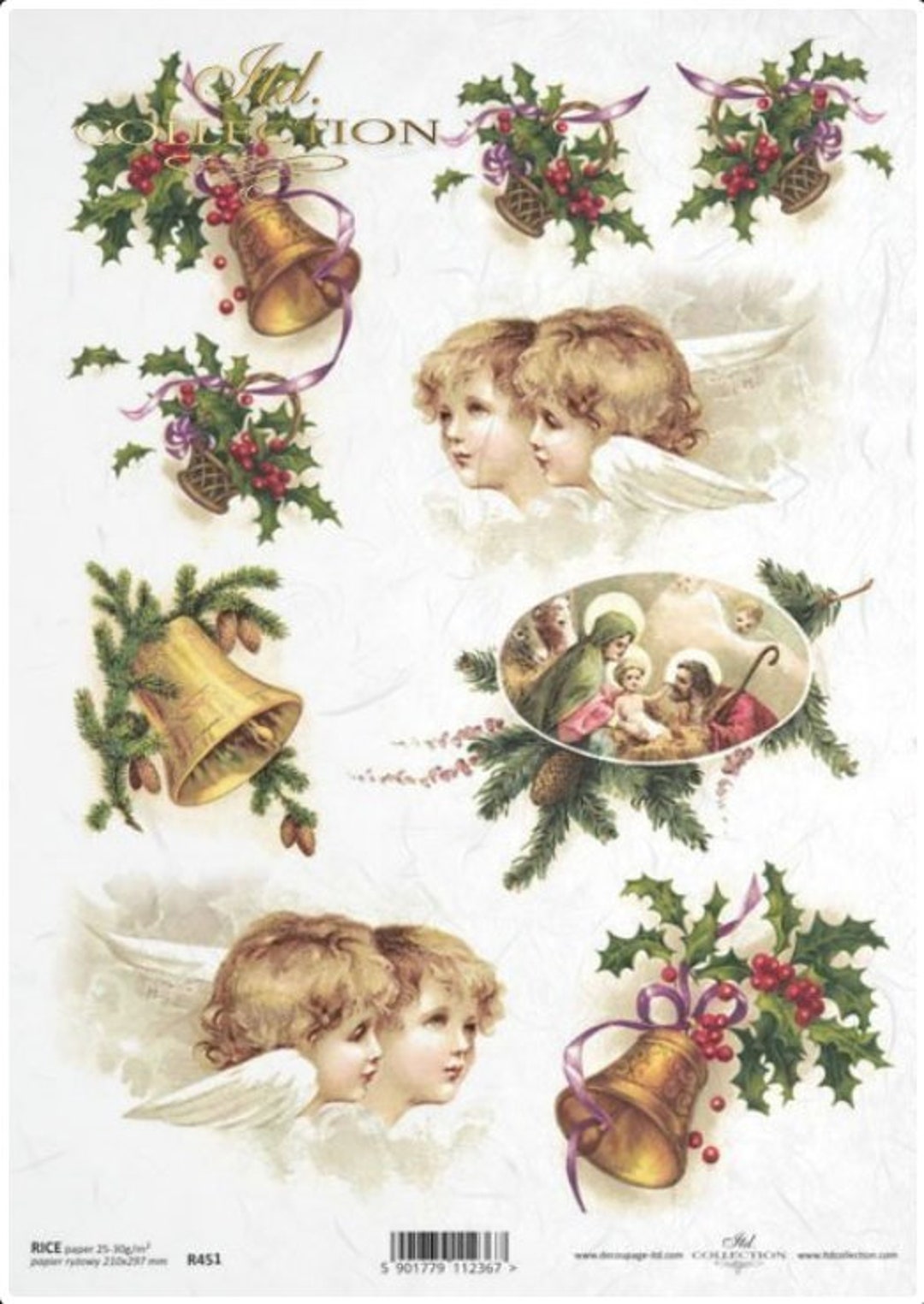 Christmas Rice Paper Decoupage A4 R 0451 - Etsy