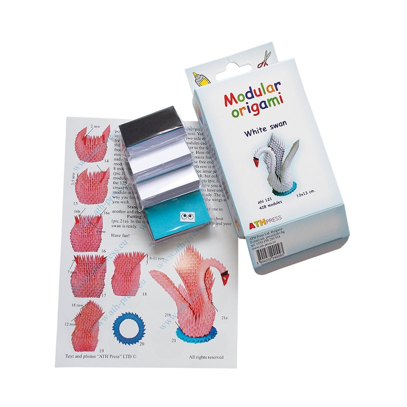 3D Modular Origami, White Swan - Etsy