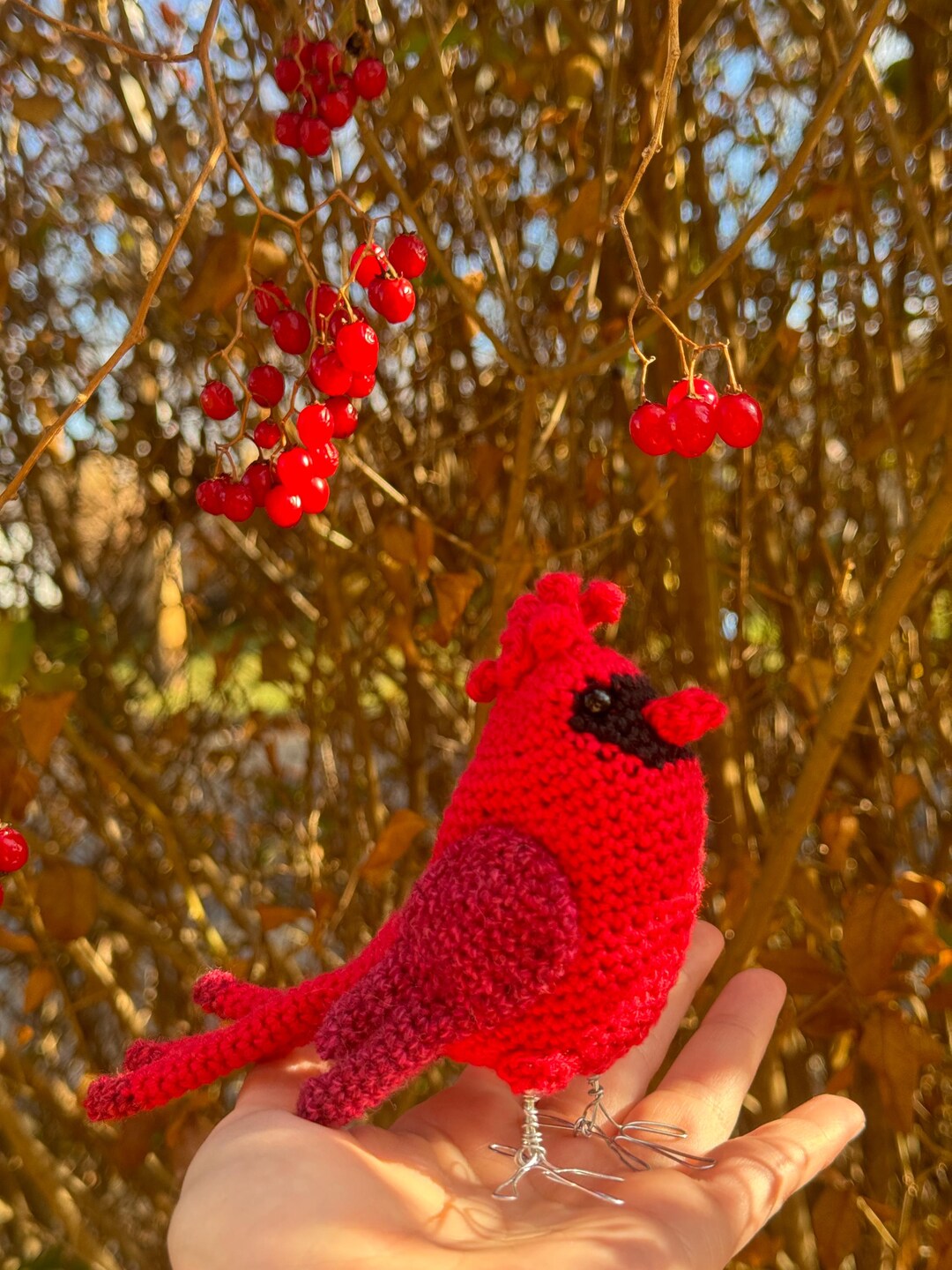 Crochet Cardinal, Crochet Bird, Cardinal Decor, Cardinal Lover ...