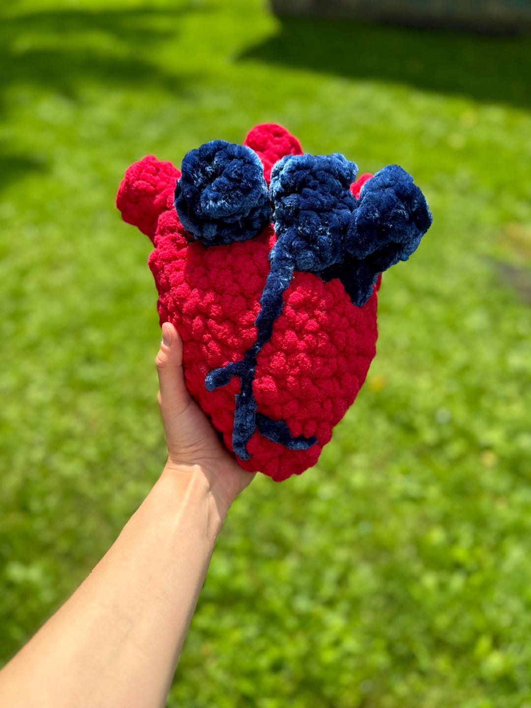 Crochet Human Heart Plushie, Human Heart Decor, Human Heart Plush ...