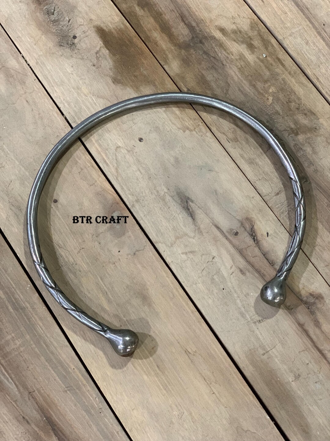 Handmade Hand Froged Viking Iron Torc - Medieval Viking Norse Necklace ...