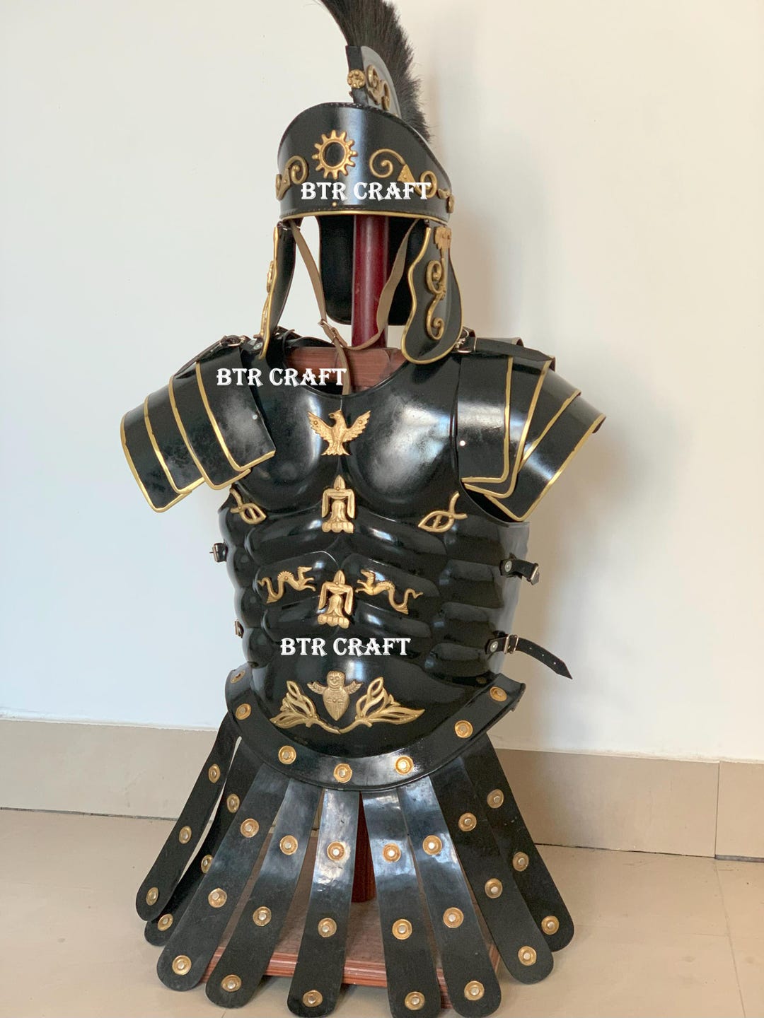 Medieval Greco Roman Muscle Armor With Roman Helmet Arm & Leg Guard ...