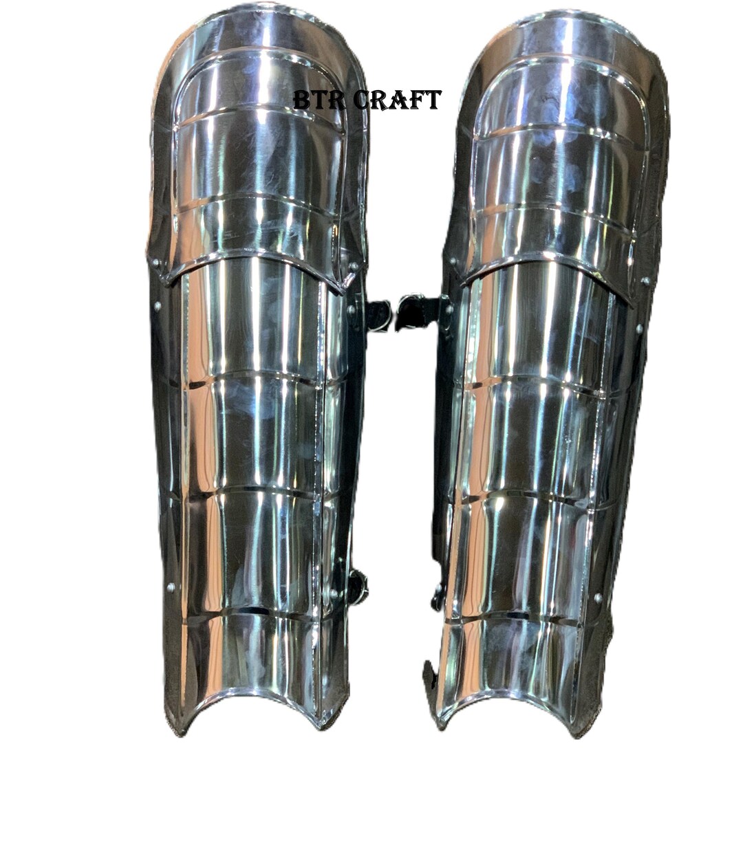 Medieval Knight Gothic Steel Leg Armor Set Leg Guard - LARP SCA Cosplay ...