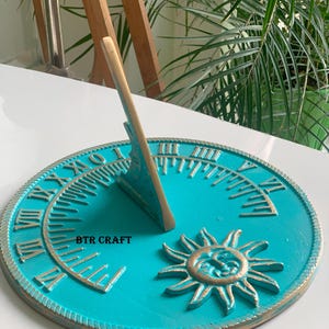 10 Sun Sundial Verdigris Finish Brass Vintage Sundial Garden or Lawn ...