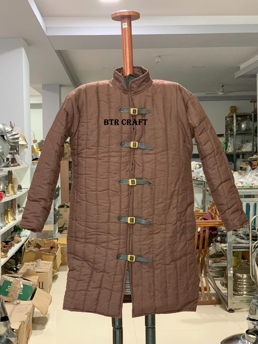Medieval Viking Cotton Gambeson Middle Ages Coat, Quilted Fantasy Armor ...