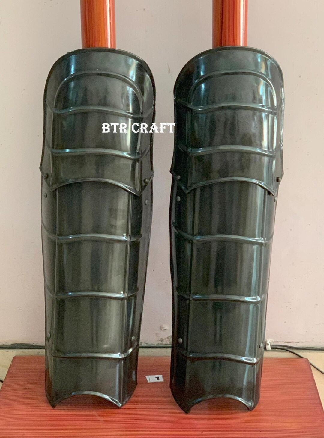 Medieval Knight Gothic Steel Black Antique Leg Guard Set Leg Greaves ...