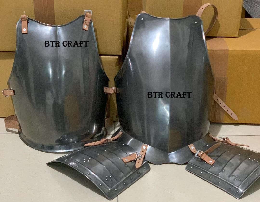 Medieval Knight Breastplate Body Armor Chestplate With Tasset Belt LARP ...