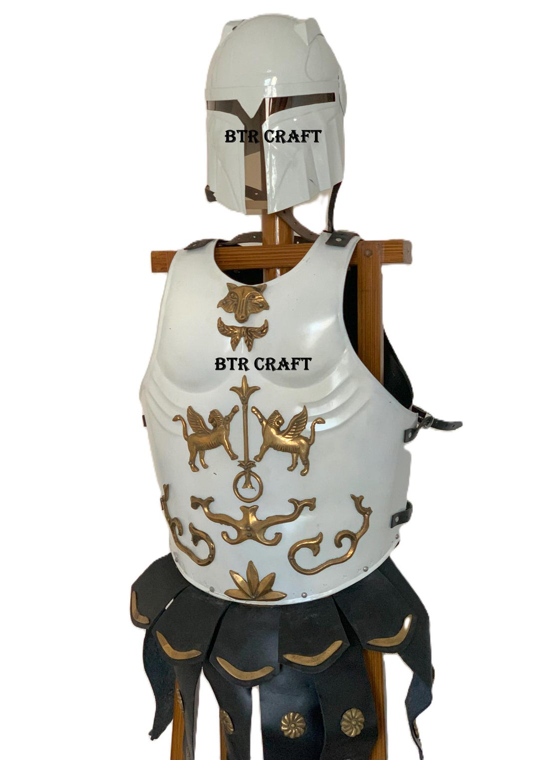 Buy Medieval Greek Roman Armor King Richard Burton White Steel Costume ...