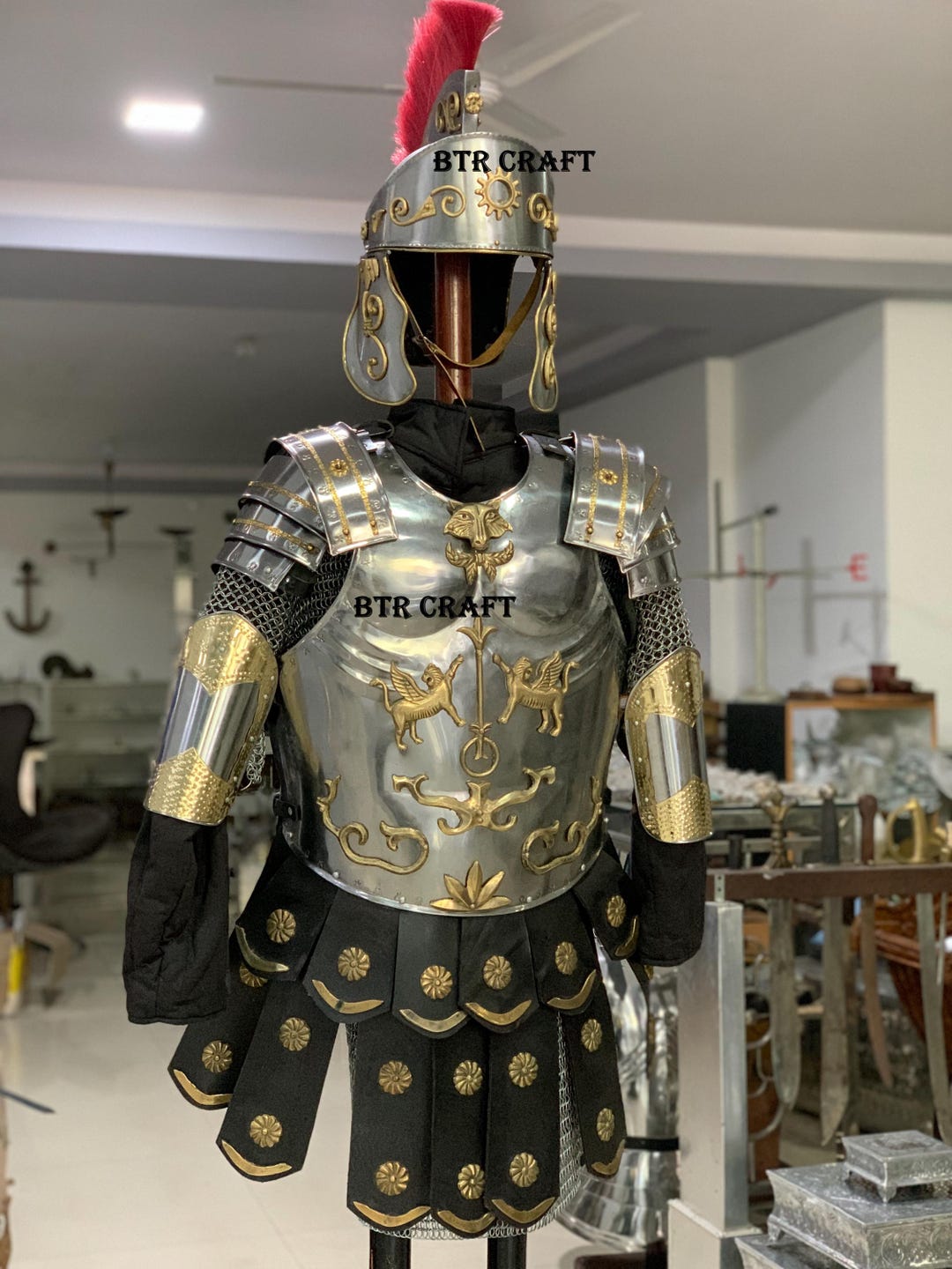 Greco Roman Armor Breastplate: 18 Gauge Steel LARP SCA Renaissance ...