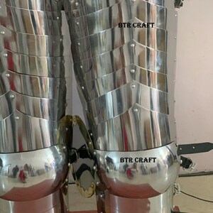 Medieval LARP SCA Combat Leg Armor, Plate Legs, Poleyns Wearable Knight ...
