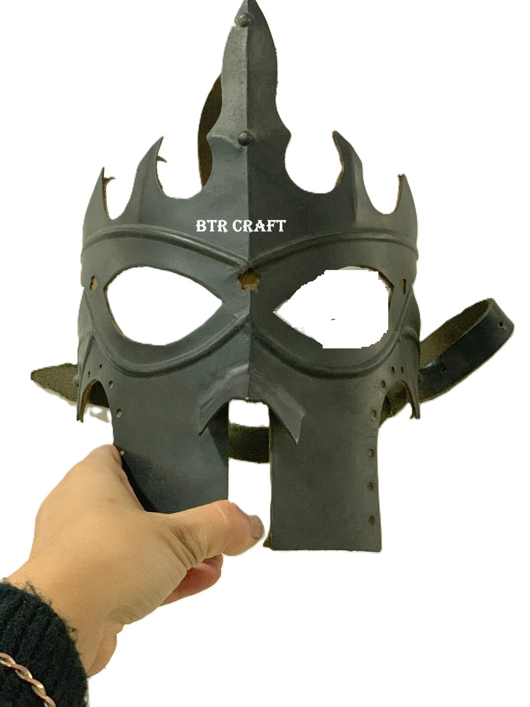 Medieval Knight Villain Armor Helmet - Halloween Costume Cosplay LARP ...