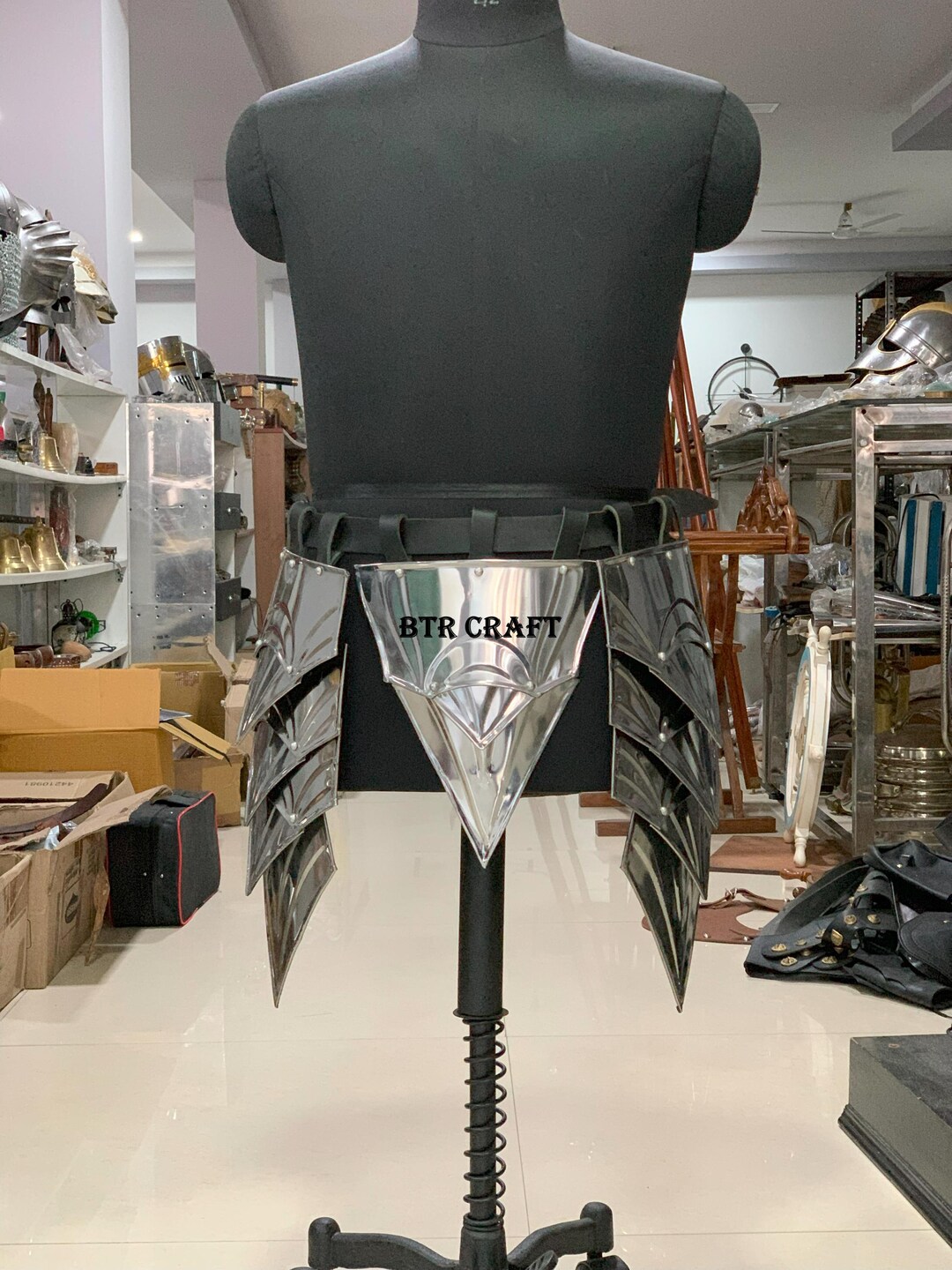 Medieval Steel Gothic LARP SCA Tasset Belt Armor - Halloween Armor ...