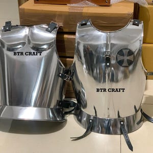 Medieval Knight French Cuirass Steel Breastplate Chestplate Armor LARP ...