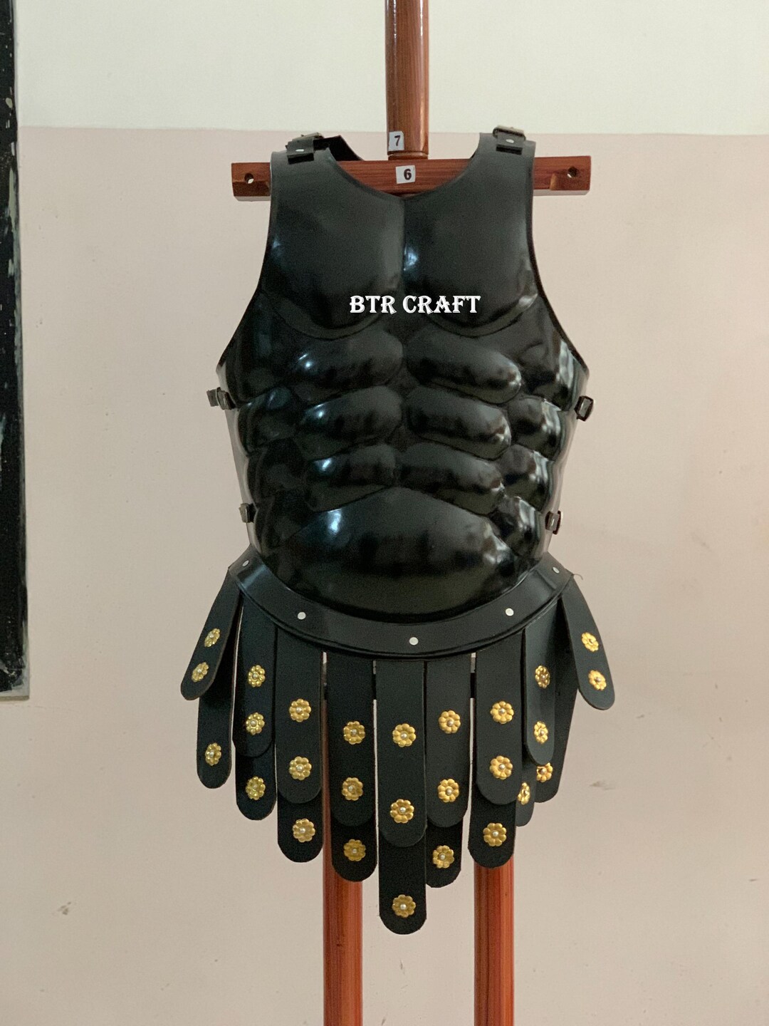 Black Roman Muscle Armor: Medieval LARP Cosplay Costume - Etsy