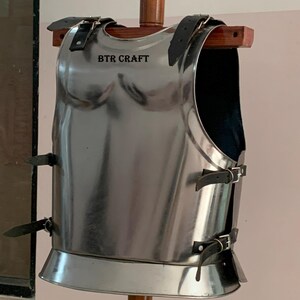 Medieval Knight Steel Plain Breastplate Body Armor Costume LARP SCA ...