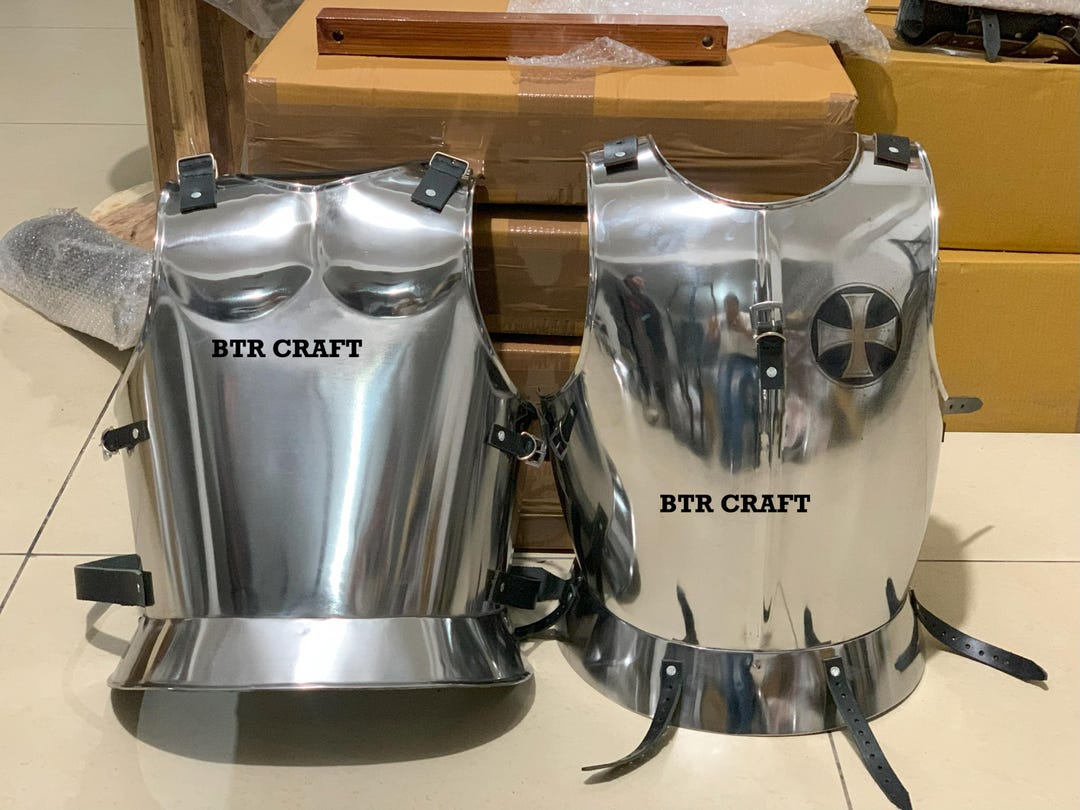 Medieval Knight French Cuirass Steel Breastplate Chestplate Armor LARP ...