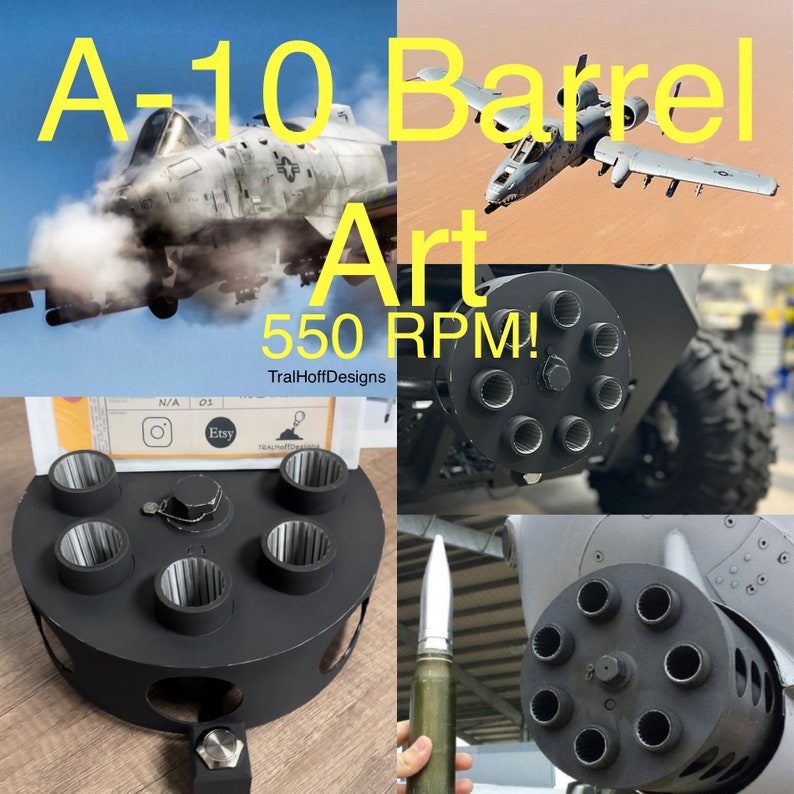 A-10 GAU-8 Barrel Plug-in FAST Spin Wall Art - Etsy