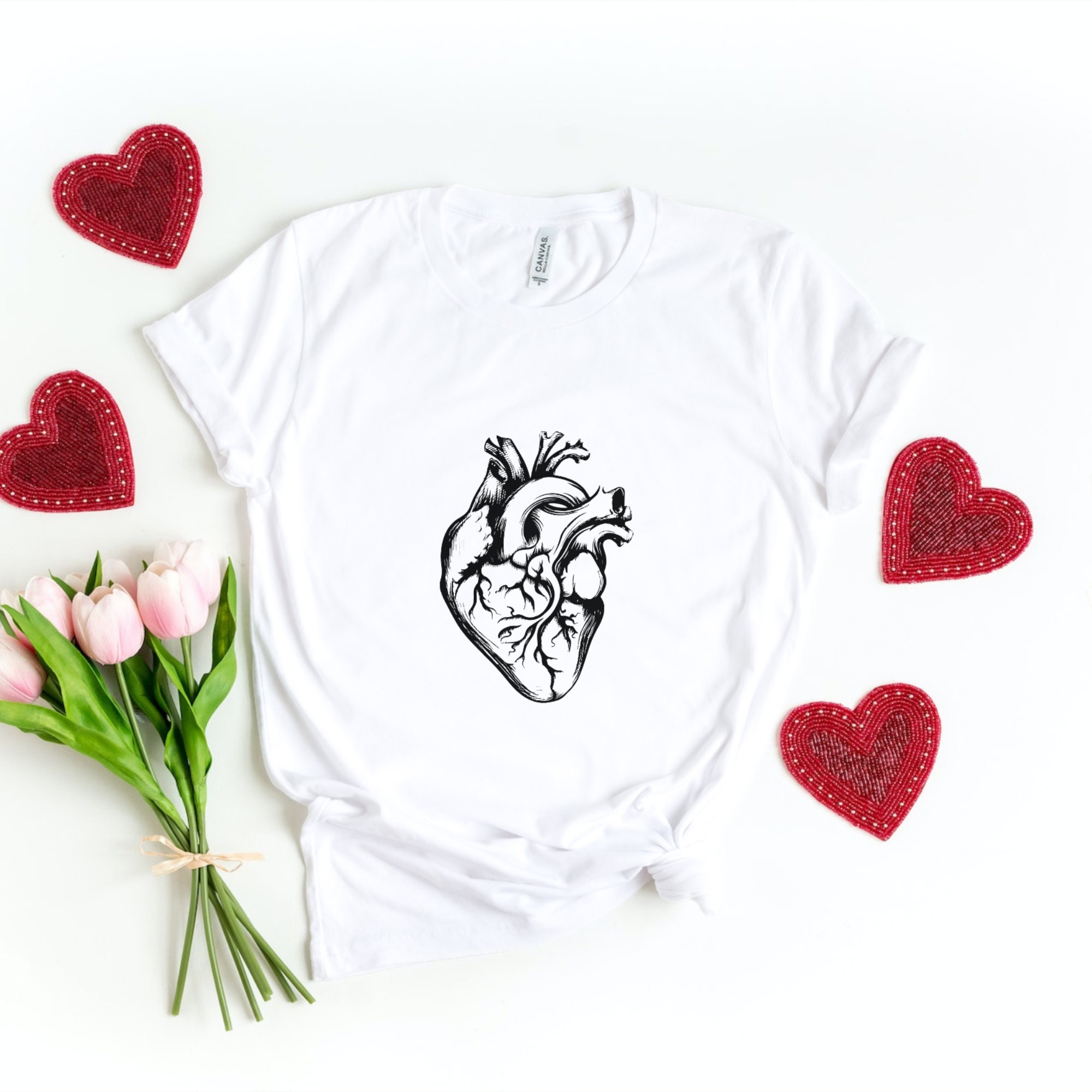 New Svg, Anatomy Svg, Anatomical Heart Svg Bundle, Flower Heart Svg ...