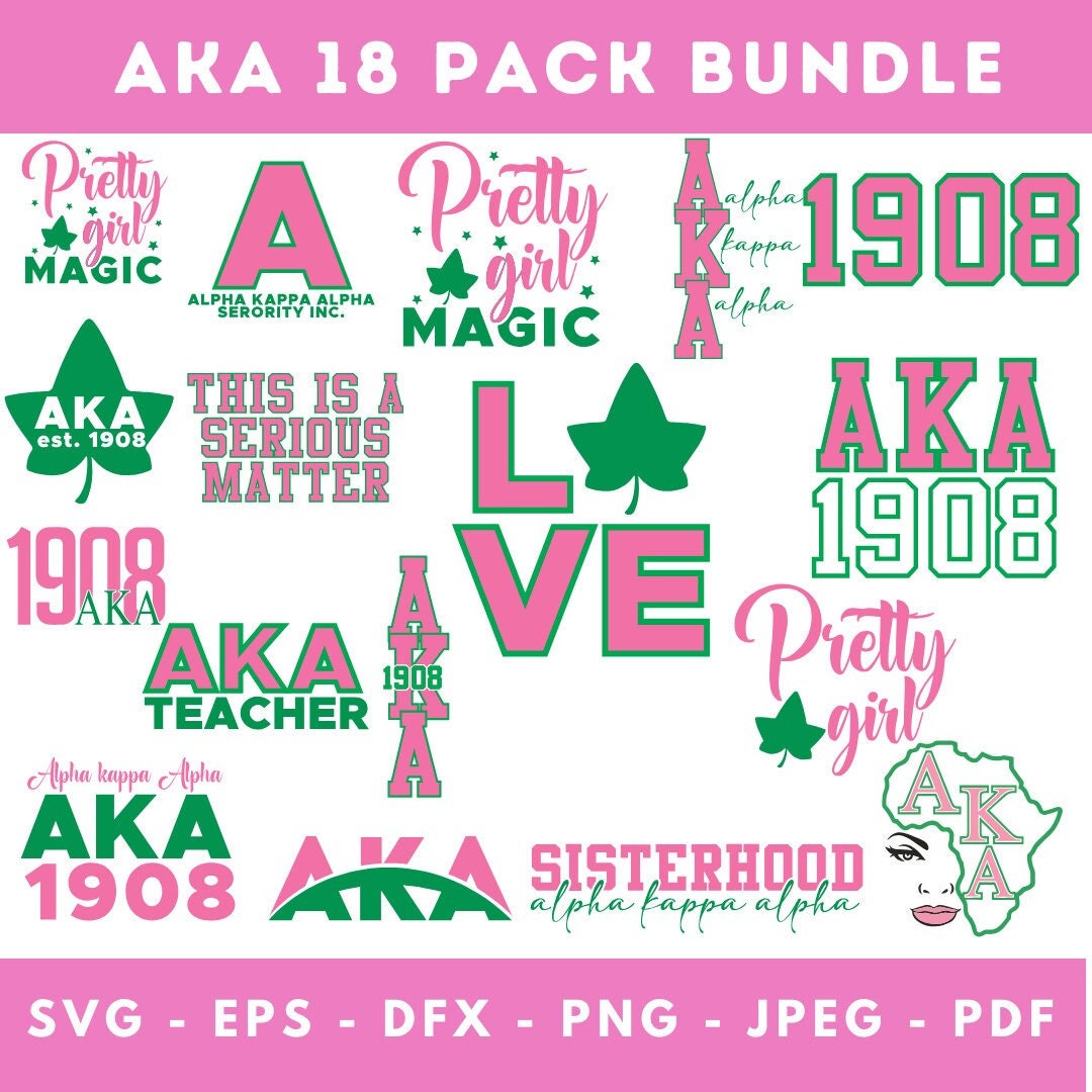 AKA Svg, Aka Letters Svg, Alpha Kappa Alpha Sorority Svg, Greek ...