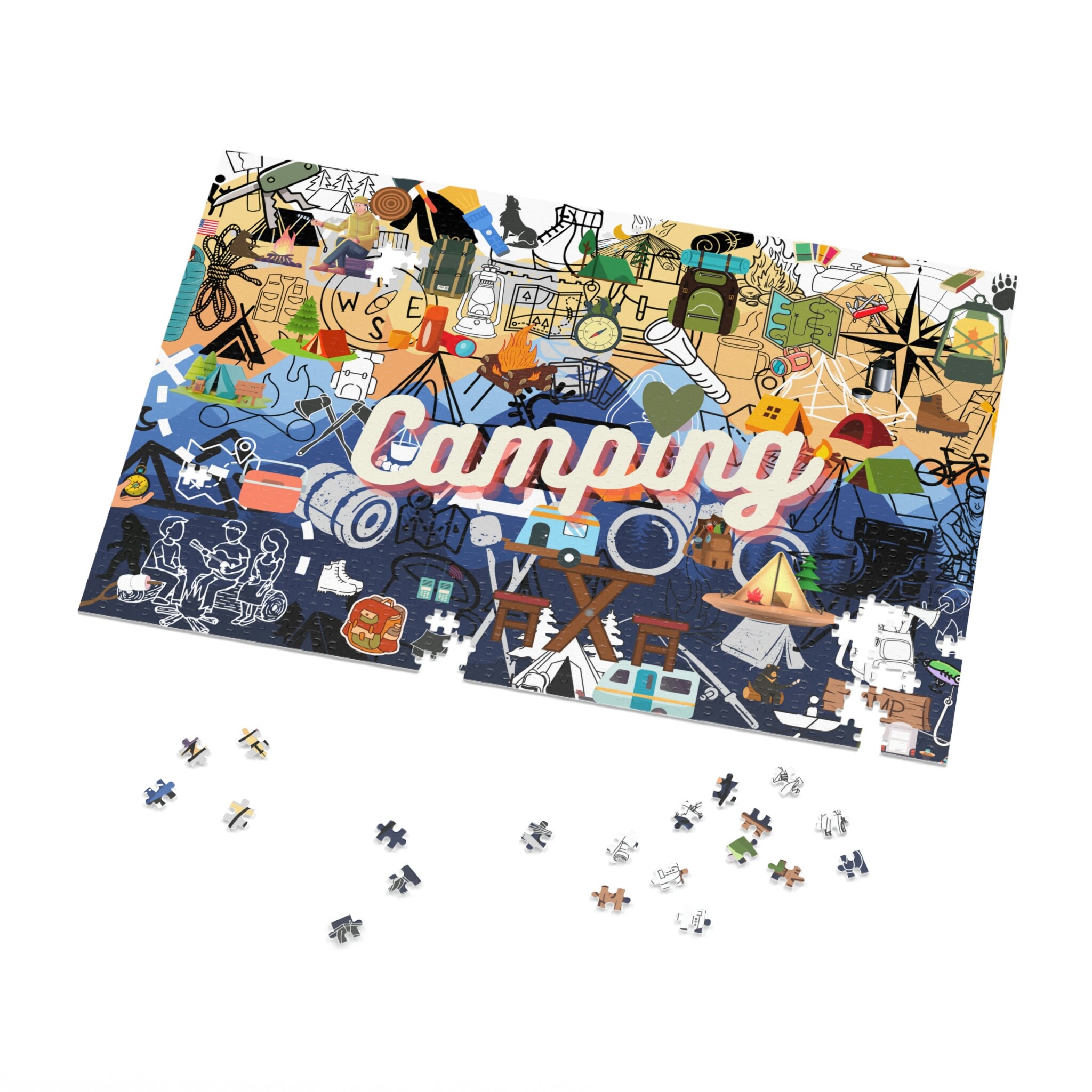Puzzle, Camping Puzzle, Collage Puzzle, Jigsaw Puzzle, Great Gift Idea ...
