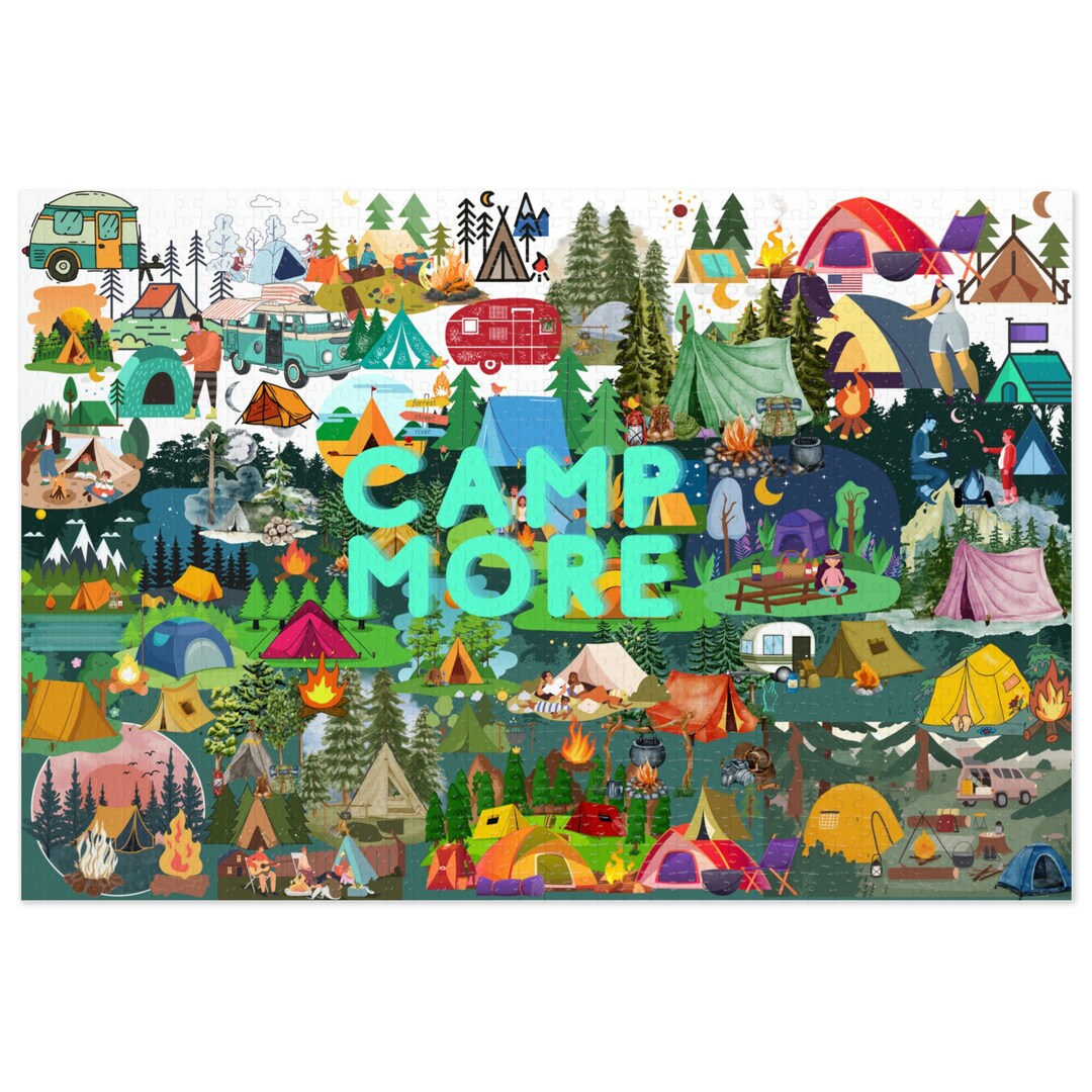 Puzzle, Camping Puzzle, 1000 Piece Puzzle, Jigsaw Puzzle, Great Gift ...