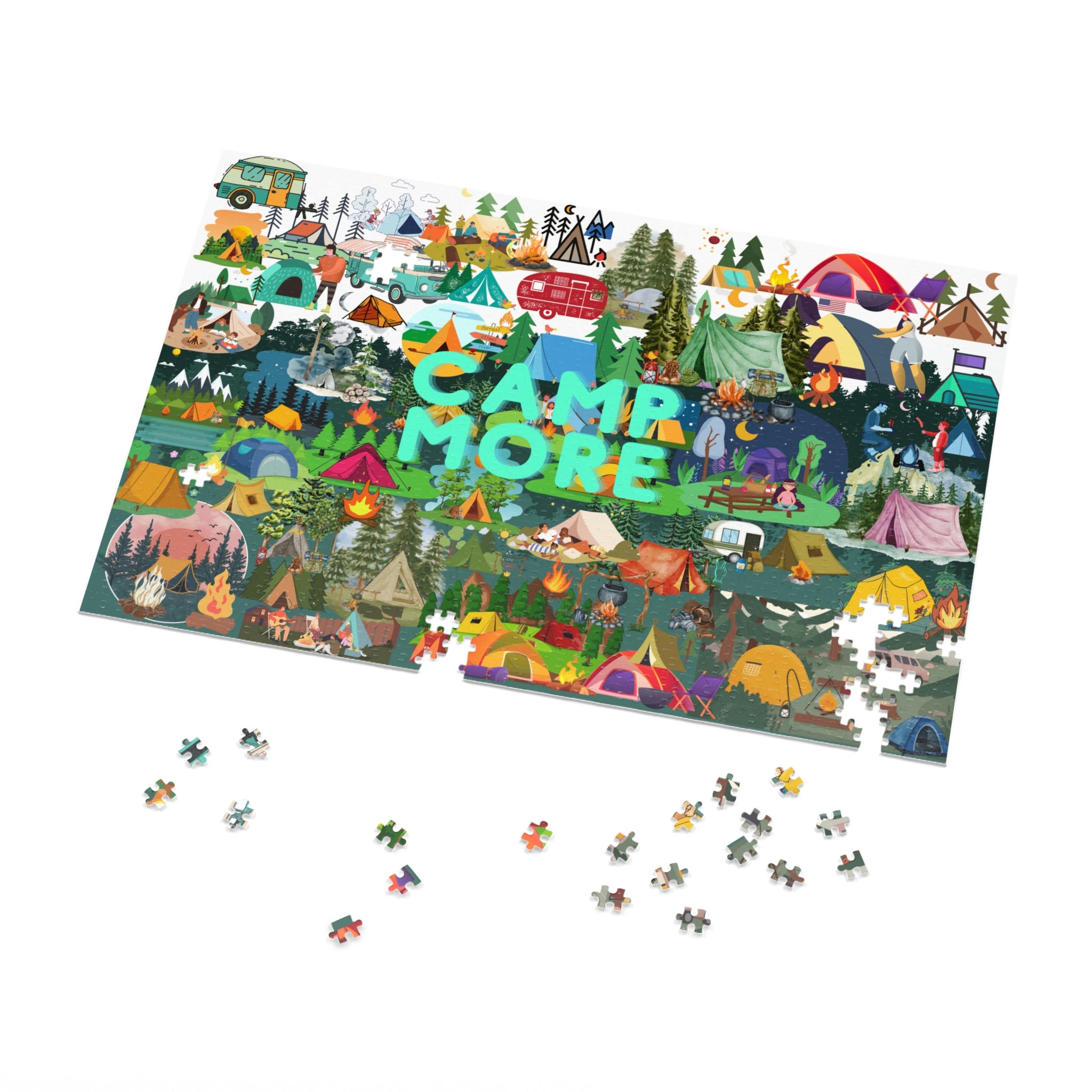 Puzzle, Camping Puzzle, 1000 Piece Puzzle, Jigsaw Puzzle, Great Gift ...