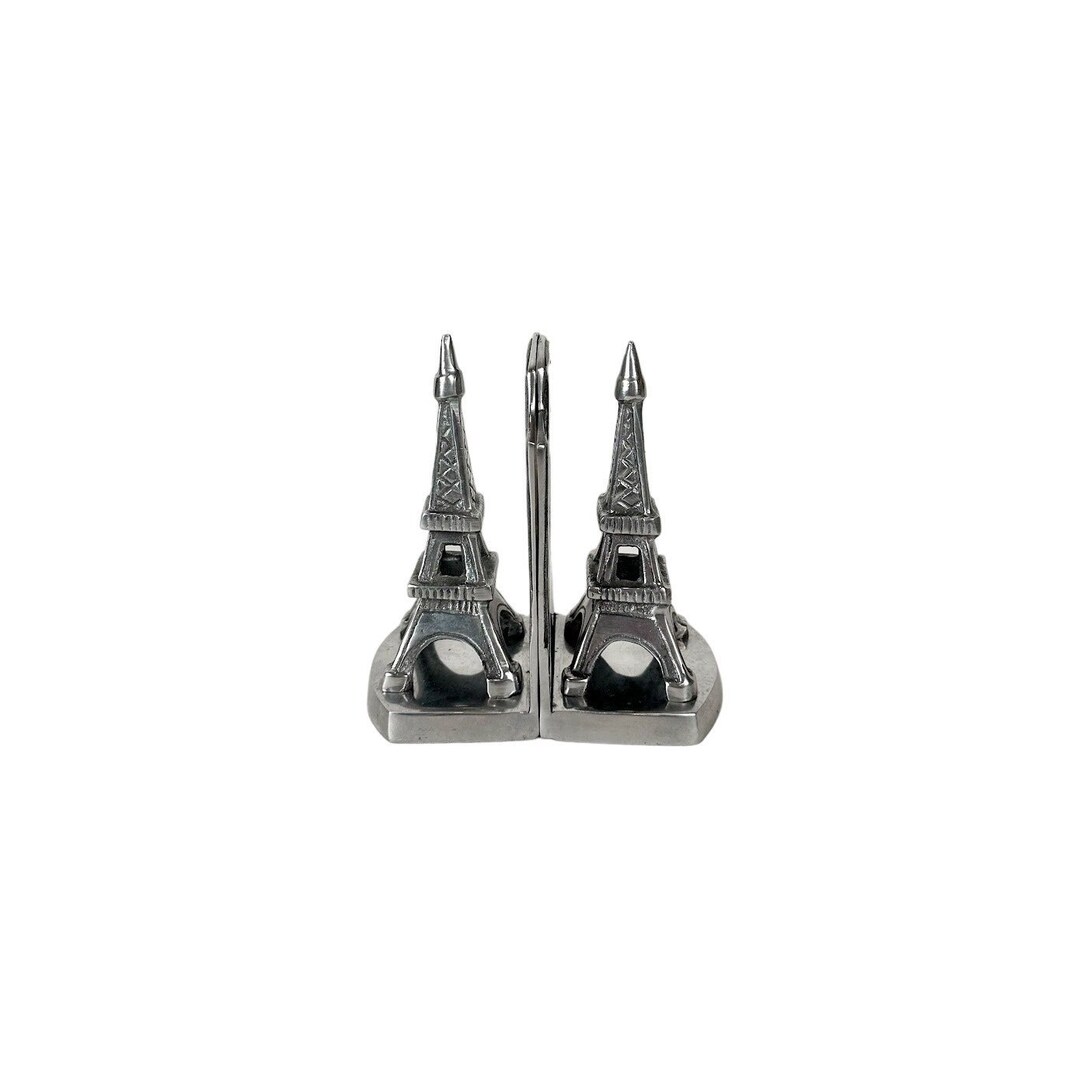 Pair of Heavy Vintage Silver Metal Eiffel Tower Bookends - Etsy