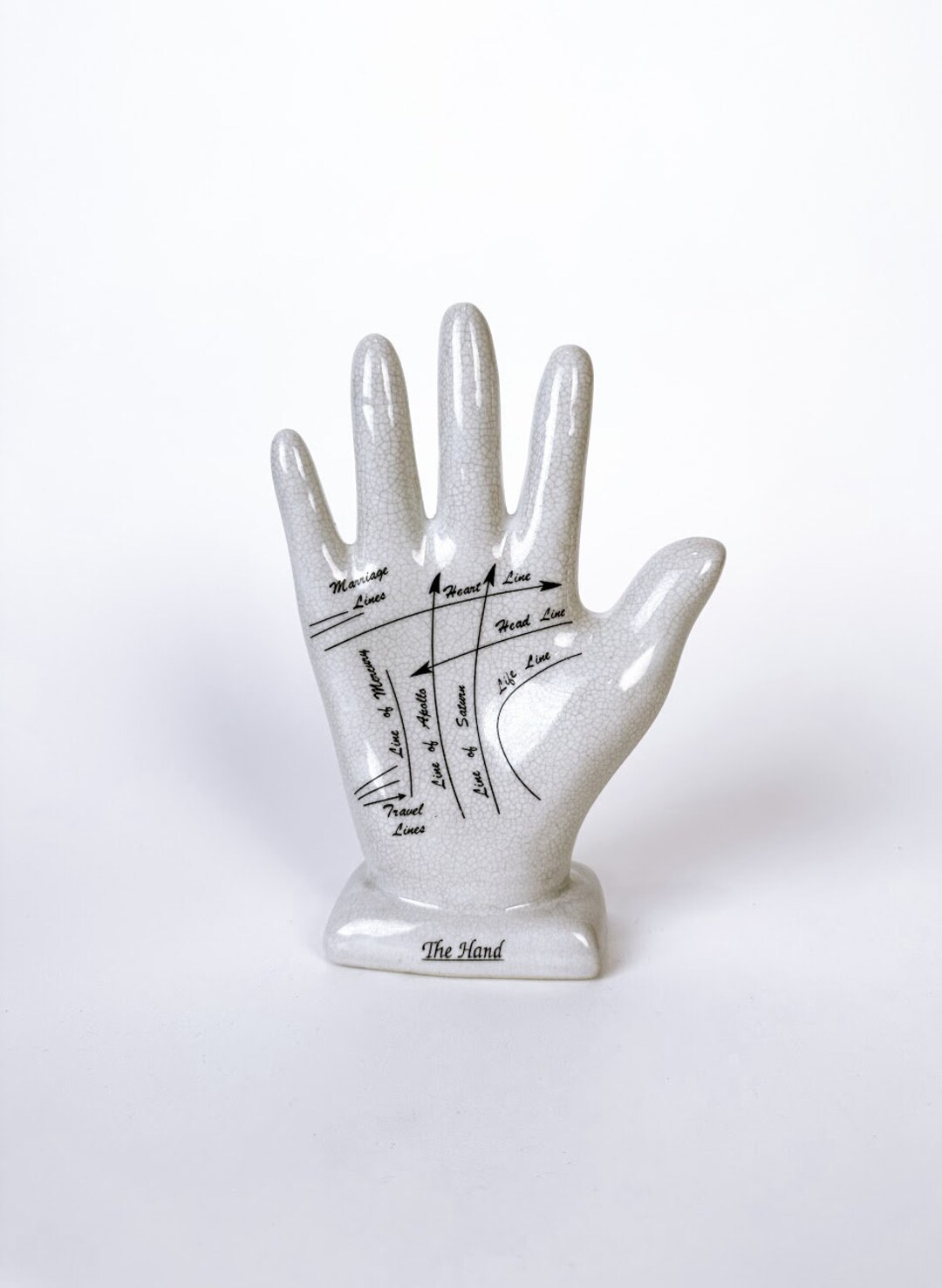 Vintage Ceramic Palmistry 'the Hand' Ceramic Figurine, Palm Reading ...